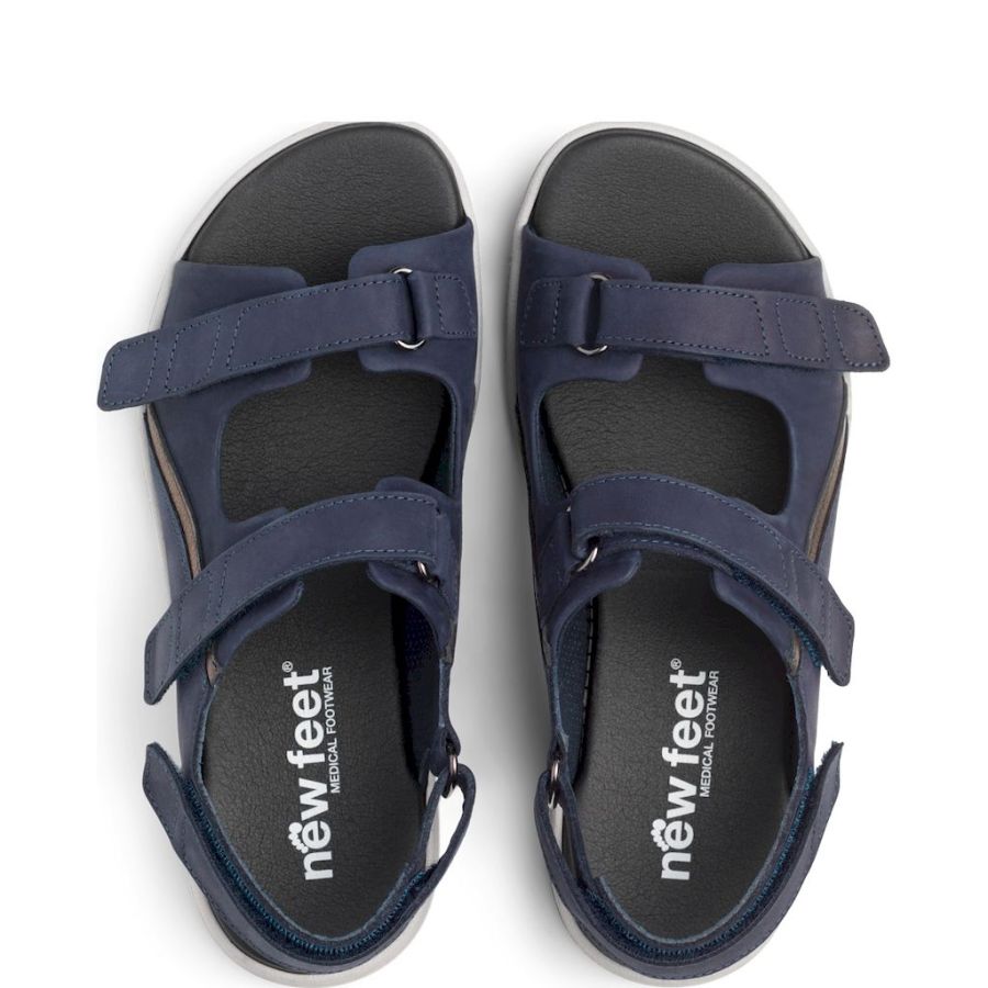 Blåa sandaler i nubuck från New Feet (211-21-1541)