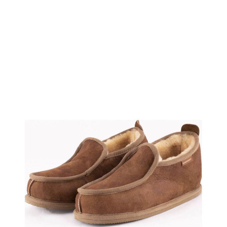 Beigea herrskor i skinn från Shepherd (47552)