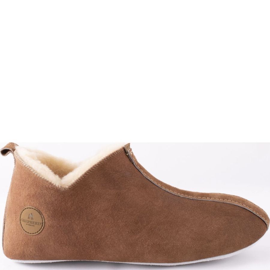 Bruna herrskor i skinn från Shepherd (6201)