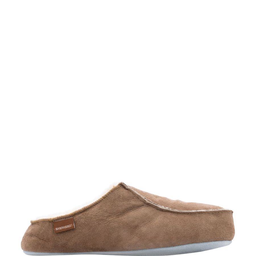 Bruna tofflor i skinn från Shepherd (14282)