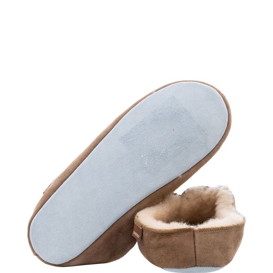 Bruna tofflor i skinn från Shepherd (14282)