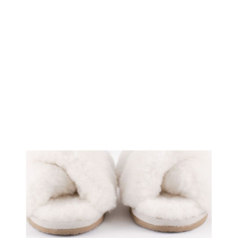 Vita tofflor i skinn från Shepherd (18462)