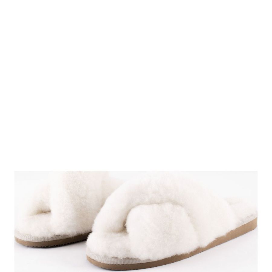 Vita tofflor i skinn från Shepherd (18462)